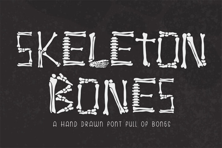 33 Bone Fonts (Bones, Skulls, Skeletons, & More)